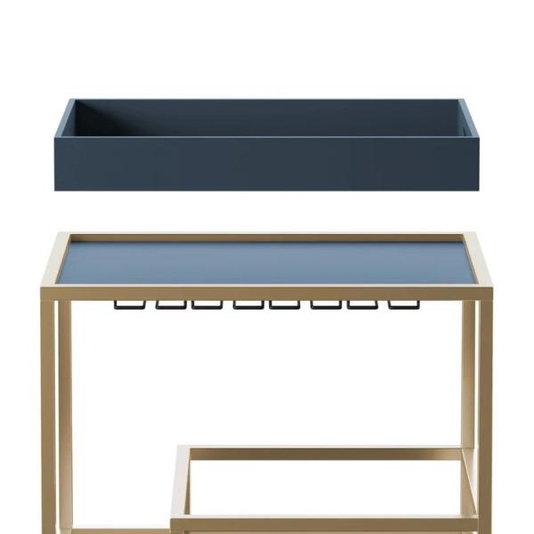 Quality Brass Wine Drink Bar Cart Restaurant Serving Trolley Customized for sale