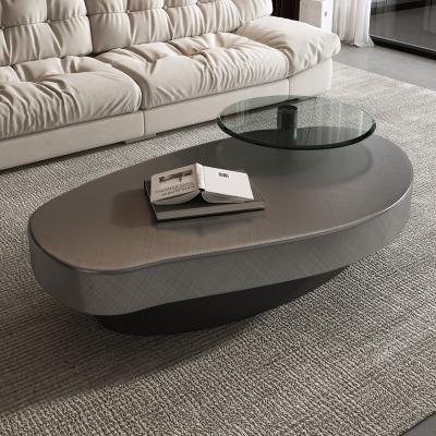 China OEM Stainless Steel Contemporary Round Coffee Table With Metal Base for sale