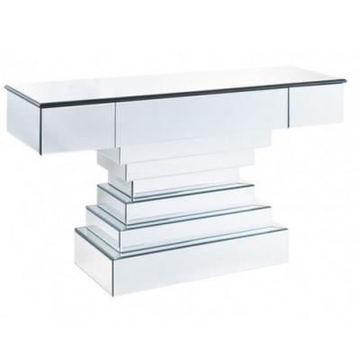 China ODM Mirrored Furniture Slim Console Tables Glass For Hallway Living Room for sale