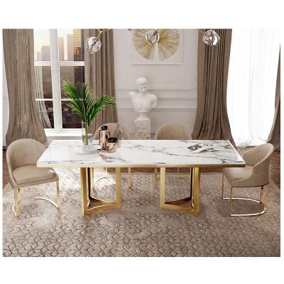 China 2020 Hot Seller Marble Inlay Dining Table with Customized Design and Solid Pattern for sale