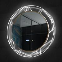 China Rectangle Magnifying Makeup Lighted Mirror Wall Mount Blue Lighting for sale