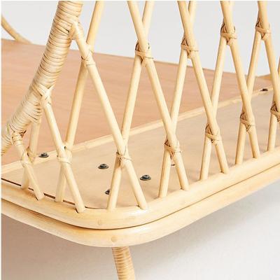 China Rattan Cane Double Bed Frame Bedroom Furniture For Hotel Restaurant And Banquet for sale