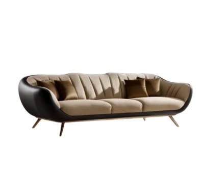 Cina Divano moderno imbottito da 2 a 3 posti Divano leggero Salone di lusso Divano da letto Divani di cuoio Divano mobili in vendita