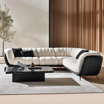 Cina Moderno Divano Set 3 Sedie Soft Bay Soggiorno Seduta Divano Boucle Tessuto Arredamento Bianco Materiale di riempimento schiuma in vendita