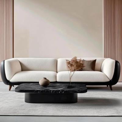 Cina Moderno Divano Set 3 Sedie Soft Bay Soggiorno Seduta Divano Boucle Tessuto Arredamento Bianco Materiale di riempimento schiuma in vendita