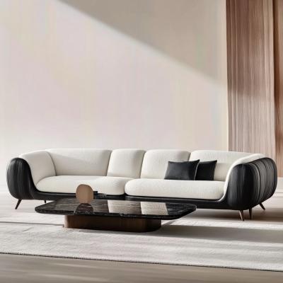 Cina Moderno Divano Set 3 Sedie Soft Bay Soggiorno Seduta Divano Boucle Tessuto Arredamento Bianco Materiale di riempimento schiuma in vendita
