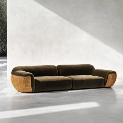 Cina Divano angolare in velluto stile moderno per soggiorno, a forma di U, hotel, lusso leggero, combinazione modulare in vendita