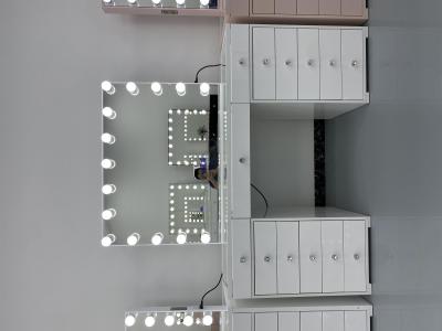 China Y Verpakking Moderne kleedkamer Met licht spiegel slaapkamer ijdelheid kleedkamer Make-up Desktop Led spiegels Set lades kleedkamers Te koop