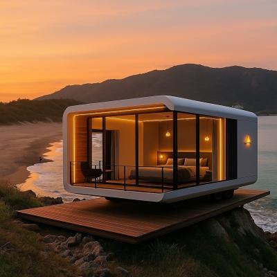 Cina Moderno modulo prefabbricato in acciaio 20FT/40FT, casa prefabbricata contemporanea, soggiorno, camera da letto, capsula spaziale mobile container in vendita