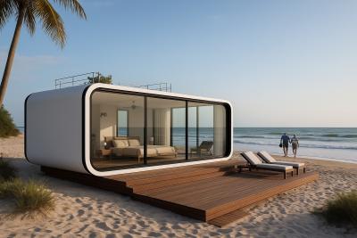 Cina Moderno modulo prefabbricato in acciaio 20FT/40FT, casa prefabbricata contemporanea, soggiorno, camera da letto, capsula spaziale mobile container in vendita