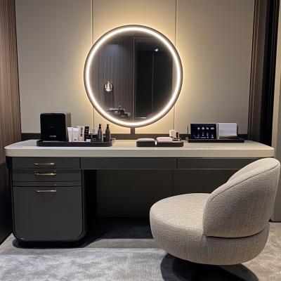 중국 스마트 가구 현대적이고 심플한 다기능 공주 화장대 사이드 캐비닛 거울 의자 스마트 테이블 포함 판매용