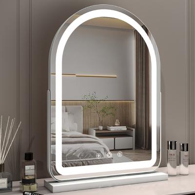 China Modern LED Light Makeup Mirror with USB Charging and Natural Light Simulation for Tabletop Use for sale