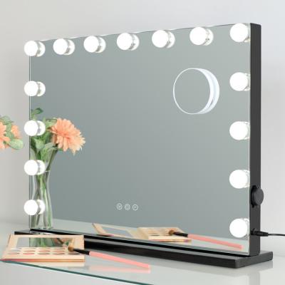 China 3 Color Light Adjustable Lighting Makeup Mirror with USB Charging Port for Vanity and Dressing Room for sale