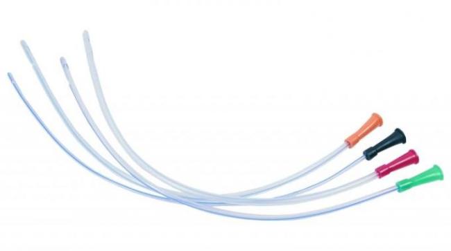 220 / 400mm Silicone Coated Catheter Medical Nelaton Catheter With Normal Eyes 0