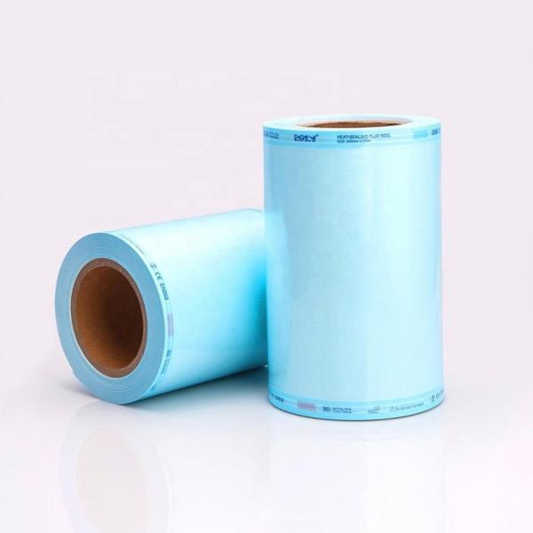 Quality 100mm*100mm Medical Heat Sealing Sterilization Gusseted Roll Pouch Bag BLUE for sale