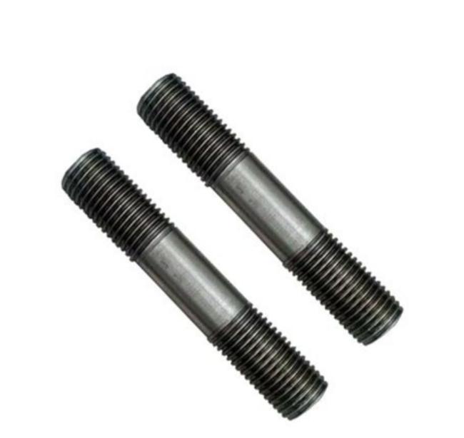 Double Head Bolts DIN835 Stud Bolt Carbon Stainless Steel - Front view showing double head design