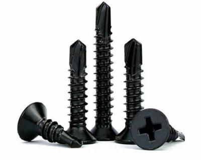 China Round Head OEM Screw Phosphated Drywall Self Drilling Screw Black for sale