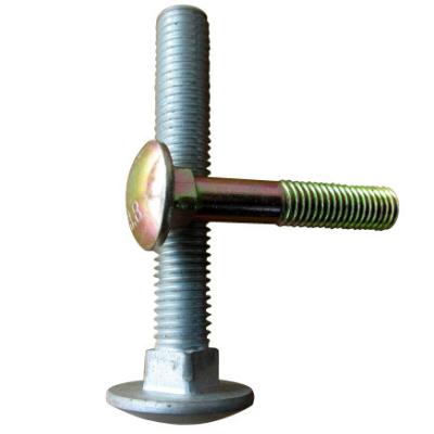 China Carbon Steel Carriage Bolt with Square Neck and Zinc Plated Finish Grade 4.8 for Construction Projects for sale