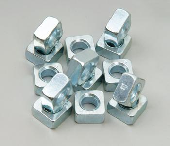 China Grade 4.6 Carbon Stainless Steel Square Nuts OEM Zinc Plated Steel Nuts For Secure Fastening for sale