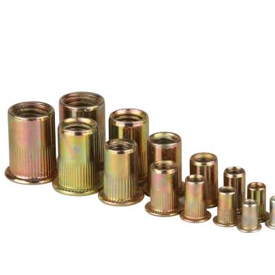 China ND809 Carbon Steel Rivet Nut Zinc Plated Heavy Duty Industrial Fastener with Flat Head for sale