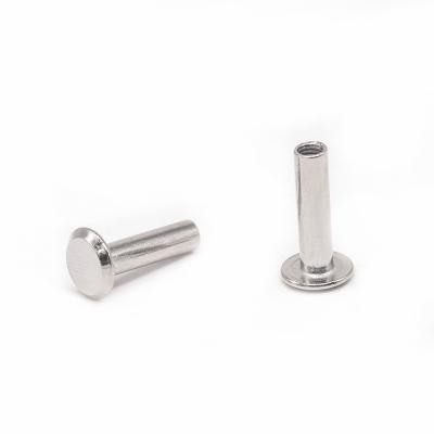 China Class 4.8 Class 6.8 Stainless Steel Aluminum Hollow Rivets Bright Flat Head Semi Tubular Rivet for sale