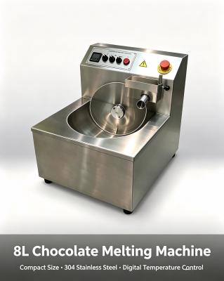 China 8L Capacity Chocolate Melting Machine with Digital Temperature Control and 304 Stainless Steel Construction for sale
