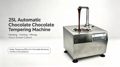 China 25L Capacity Chocolate Tempering Machine with Food-grade 304 Stainless Steel and Fully-automatic Touch-screen Temperature Control for sale