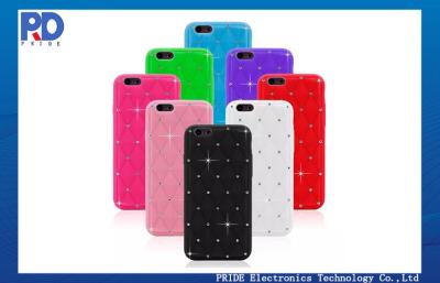 Cina Scintillio protettivo di Bling della pelle di casi del telefono cellulare di iPhone 6 TPU del cristallo di rocca in vendita