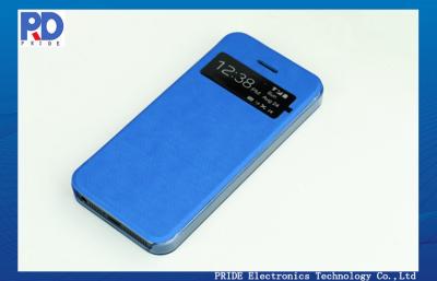Cina Copertura trasparente di vibrazione del cuoio di caso del telefono cellulare per il iPhone 5 5S in vendita