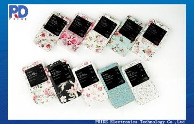 Cina La copertura della cassa del telefono di vibrazione del cuoio del fiore/personalizza le casse del telefono colourful in vendita