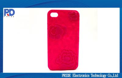 Cina caso protettivo del telefono cellulare di 3D Rosa per la copertina rigida del PC del fiore di iPhone 4S in vendita