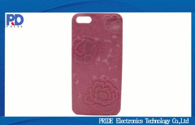 Cina caso protettivo del telefono cellulare di 3D Rosa per la copertina rigida del PC del fiore 5s di iPhone 5 in vendita