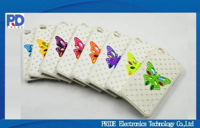 Cina Cassa di cristallo del PC della farfalla per la copertura della superficie del cuoio di iPhone 5s/iPhone 5s in vendita