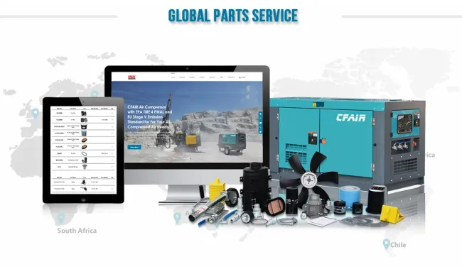 High Quality Screw Compressor 750cfm @10.5bar High Pressure Air Compressor