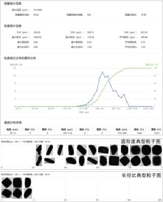 China Portable Dynamic Image Grain Size Analyzer with 10-2500 μm Measurement Range and 8-inch Color Screen for sale