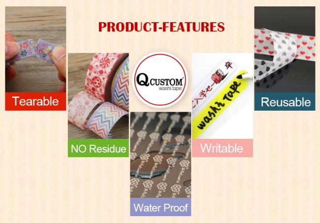 Características de la cinta del washi