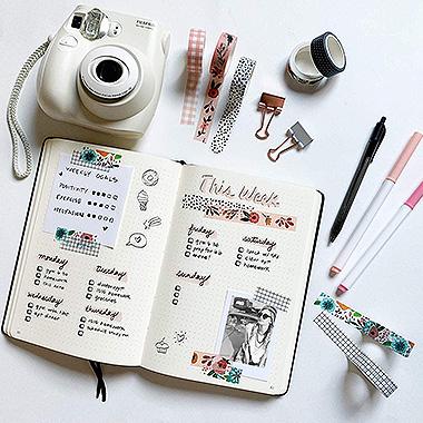 washi tape for books decoration