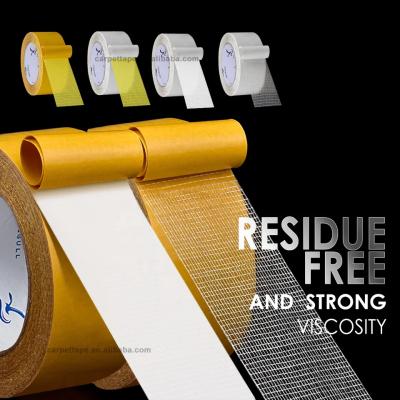 China Fabric Cloth Strong Two Sided Rug Tape Dual Adhesive Carpet Tape ISO 9001 Approved for sale