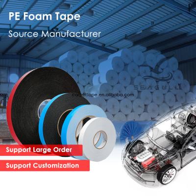 China Custom Double Sided PE Foam Tape For Door Window Sealing Insulation Cushioning Gap Filling for sale