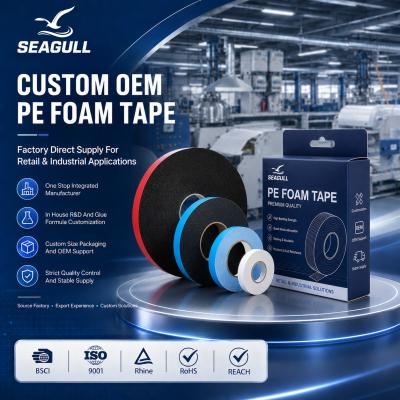 China Industrial Double Sided Bonding PE Foam Tape For Glass Metal Plastic Assembly for sale
