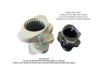 China Wear Resistant Extruder Screw Elements HRC 58-64 for Twin Screw Extruder Masterbatch Industry for sale