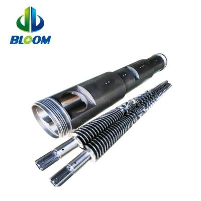 China BLM 80/156 92/188 Twin Conical Screw And Barrel For PVC Extrusion for sale