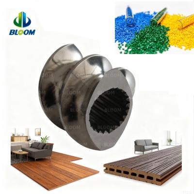 China ZSK Series W6Mo5Cr4V2 Twin Screw Elements for Co-rotating Twin Screw Extruders with Diameter Range 20 mm to 200 mm for sale