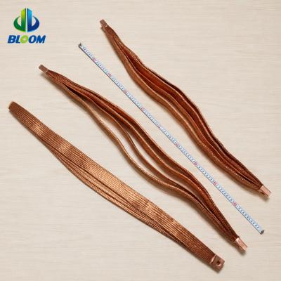 China High Purity Copper Braided Flexible Connector with Customizable Surface Treatment for Vibration Resistance in Power Distribution for sale