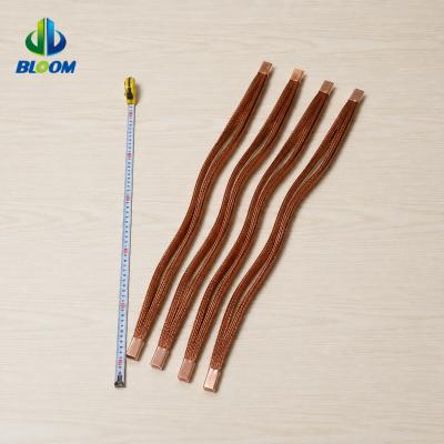 China Pure Copper Nickel Plated Customized Dimensions Copper Braided Flexible Connector for Industrial Power Transmission for sale