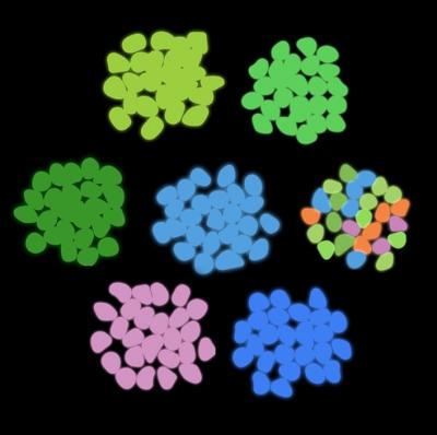 China Colorful Glow In The Dark Garden Pebbles For Home Garden Decoration Luminous Stone for sale