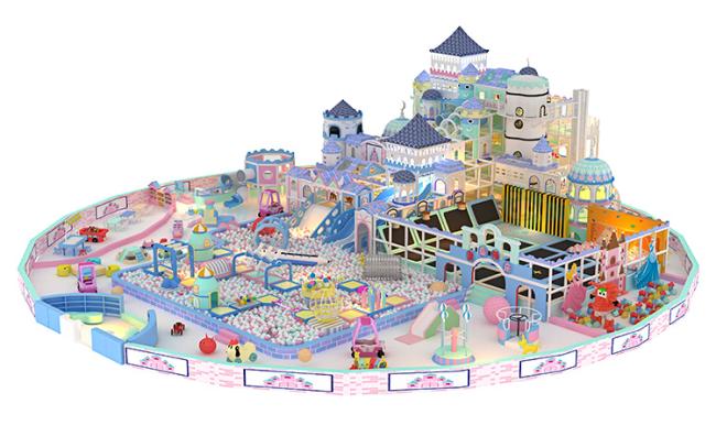 Close-up of playground safety features and materials
