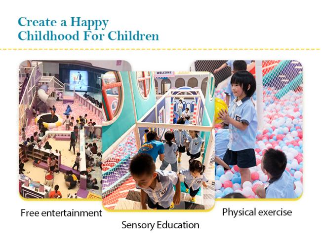 Custom indoor playground installation in commercial space