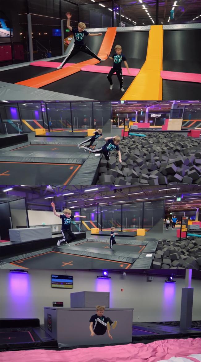 Ocean themed indoor playground equipment showing colorful play structures