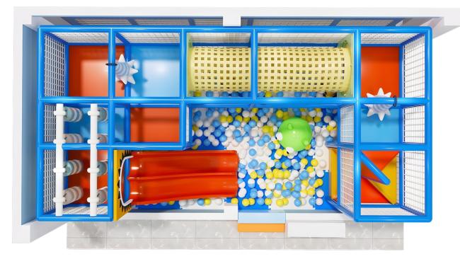 Close-up of safe playground features showing rounded edges and sturdy construction